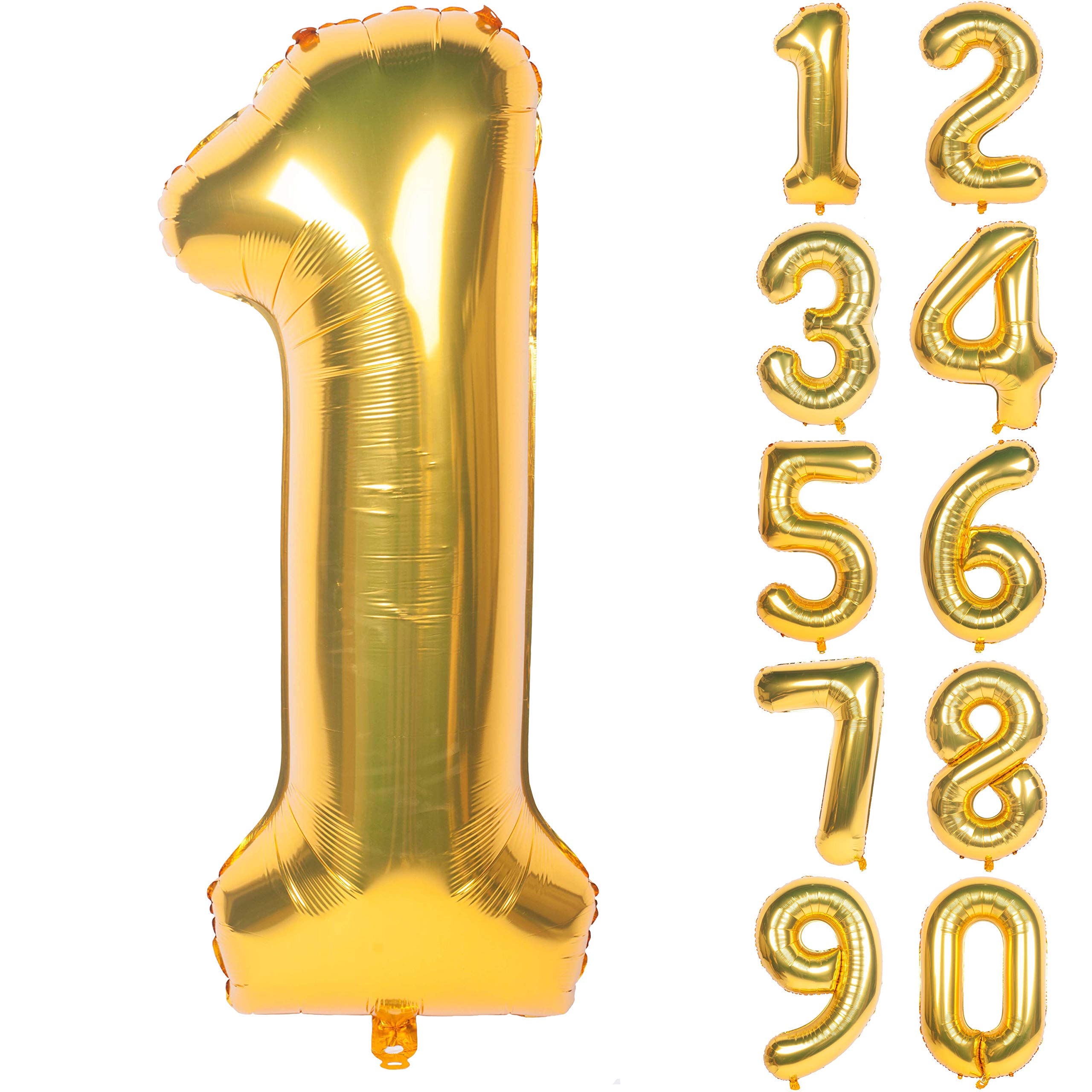 40 inch Gold Number YPF5 Balloons (Gold 1) - Walmart.com