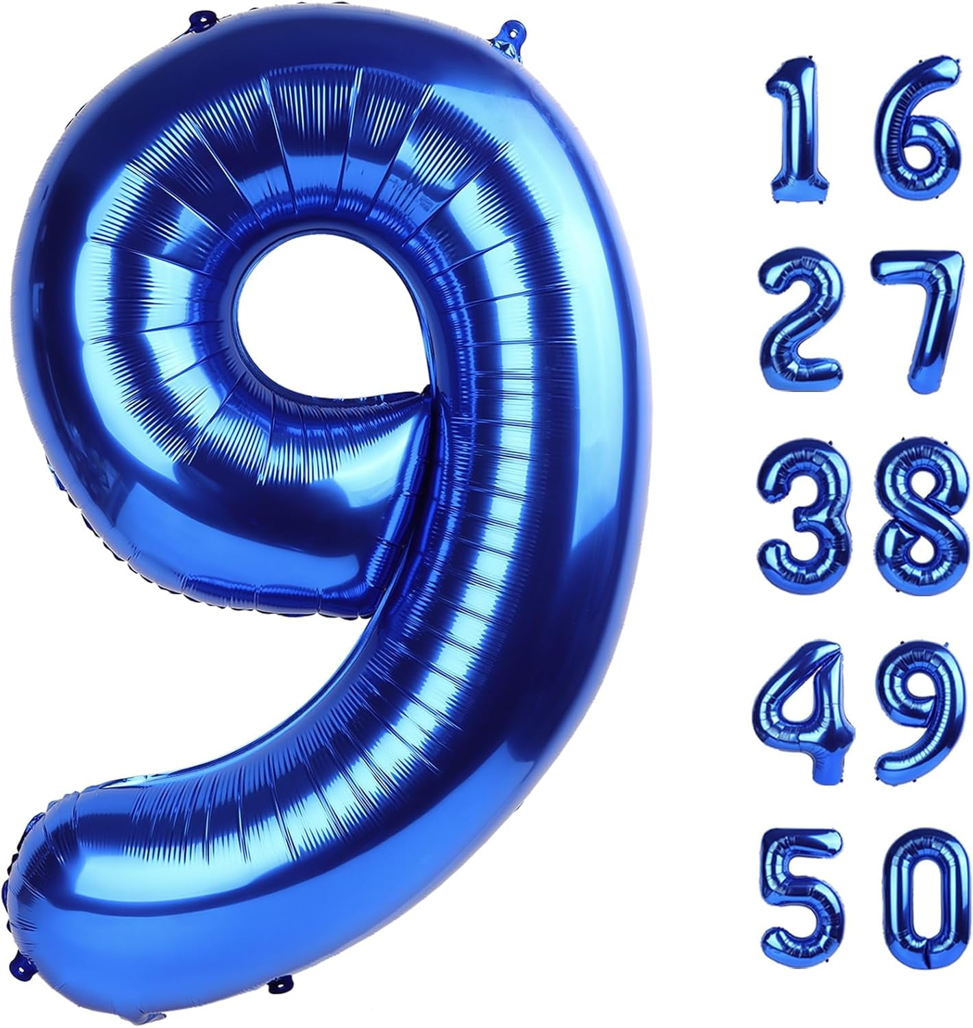 40 inch Navy Blue Number 9 Balloon Jumbo 19 29 39 90 99 Foil ...
