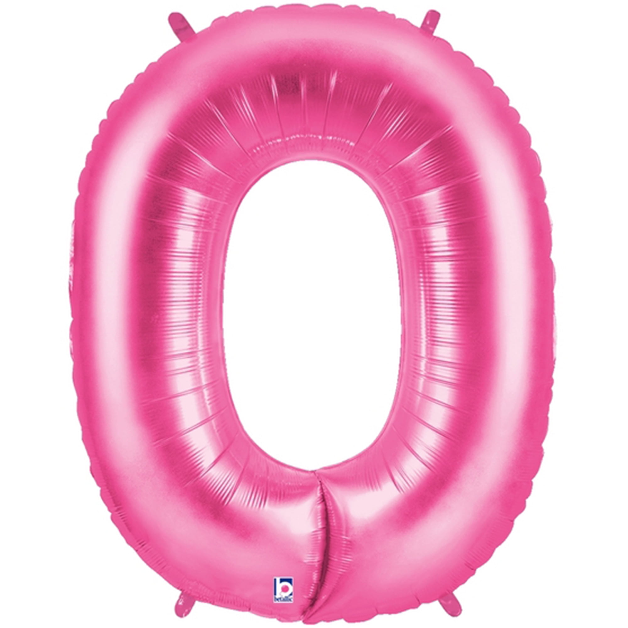 40 inch Number 0 - Pink Megaloon Betallic Foil Mylar Balloon - Party ...
