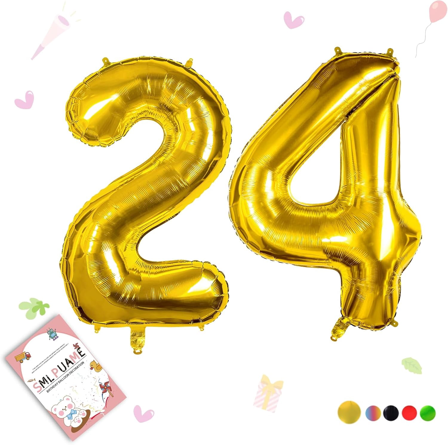40 inch Number Balloon 0-9 Gold Large Number 24 Balloons,Digital ...