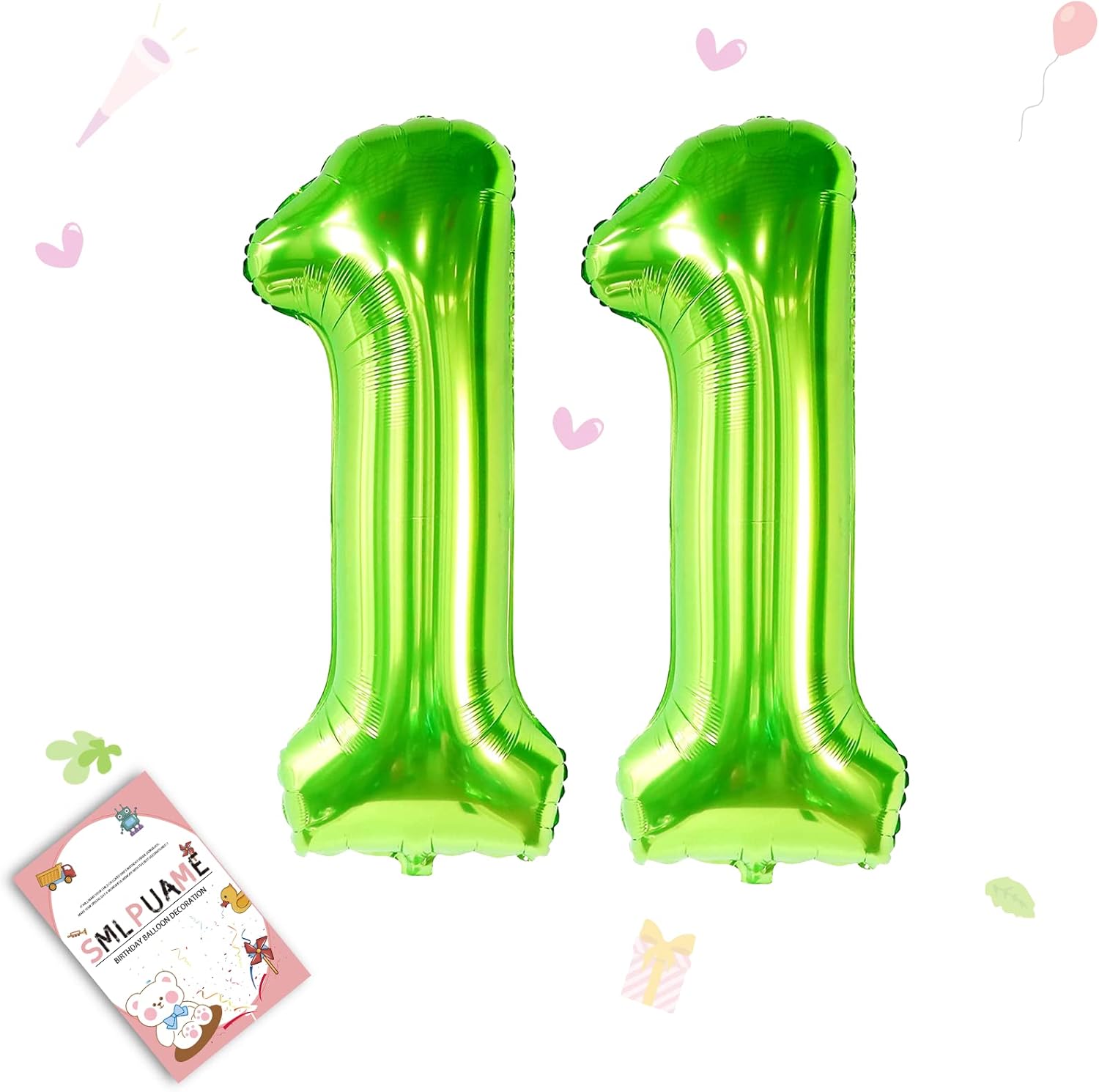 40 inch Number Balloon 0-9 Green Large Number 11 Balloons,Digital ...