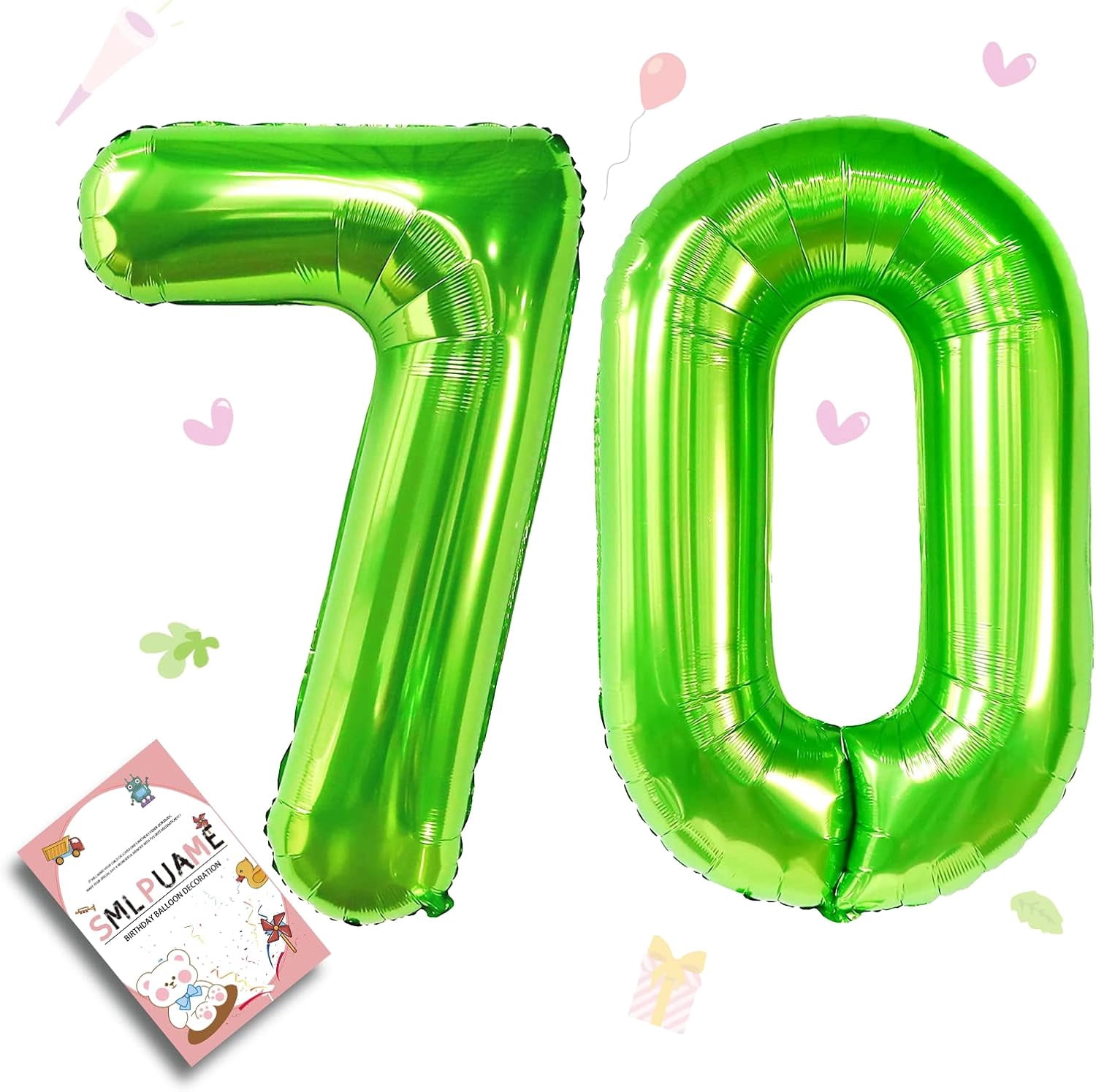 40 inch Number Balloon 0-9 Green Large Number 70 Balloons,Digital ...