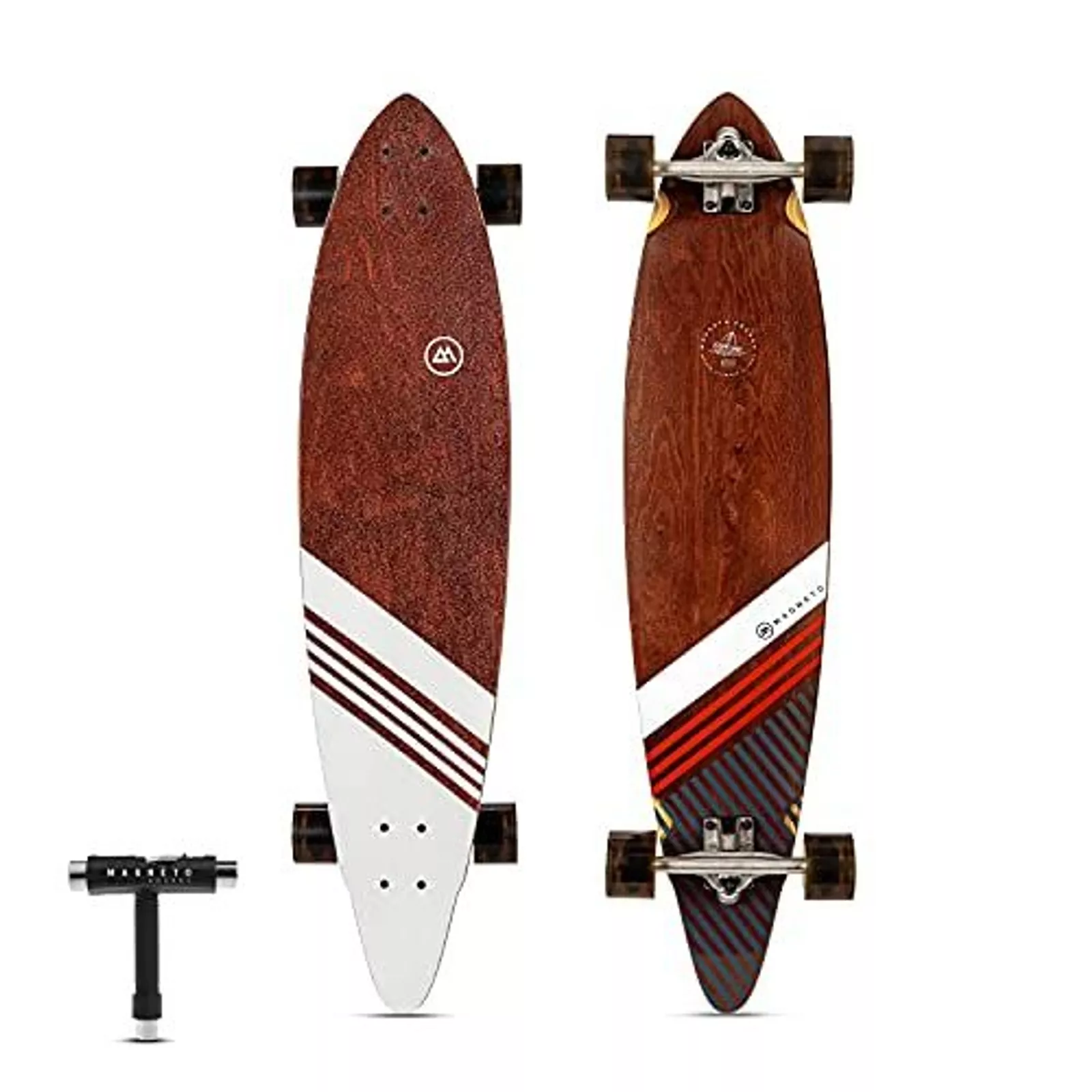 40-inch Pintail Cruiser Longboard Skateboard, Hard Maple Core Long ...