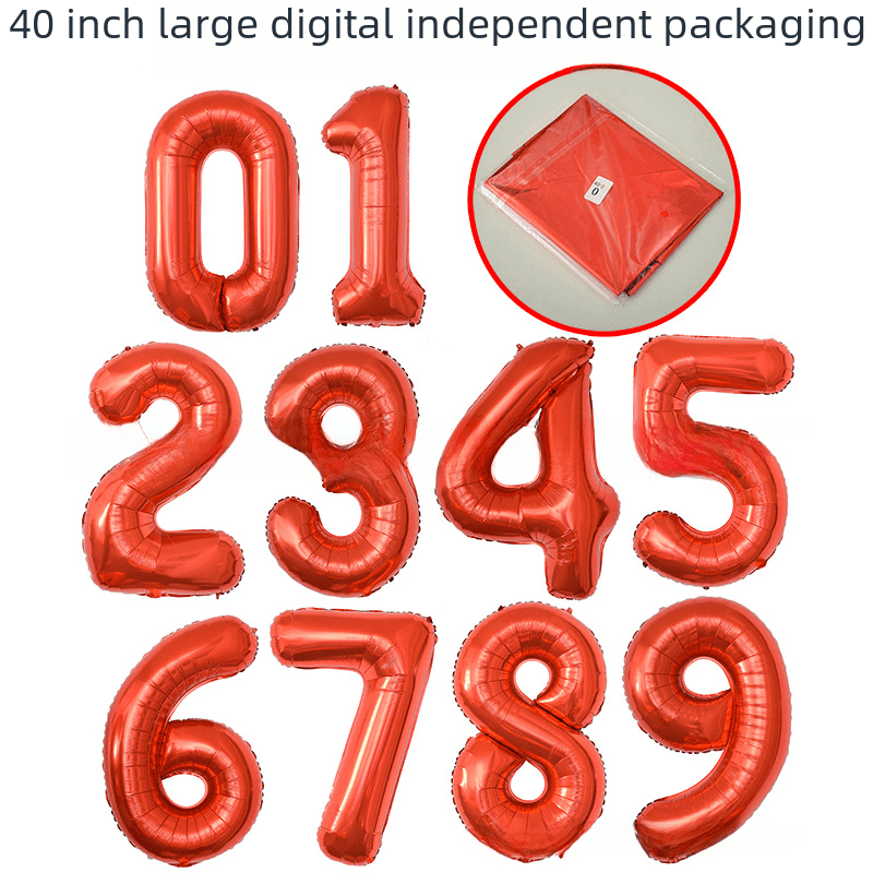 40-inch version large digital aluminum balloon independent packaging ...