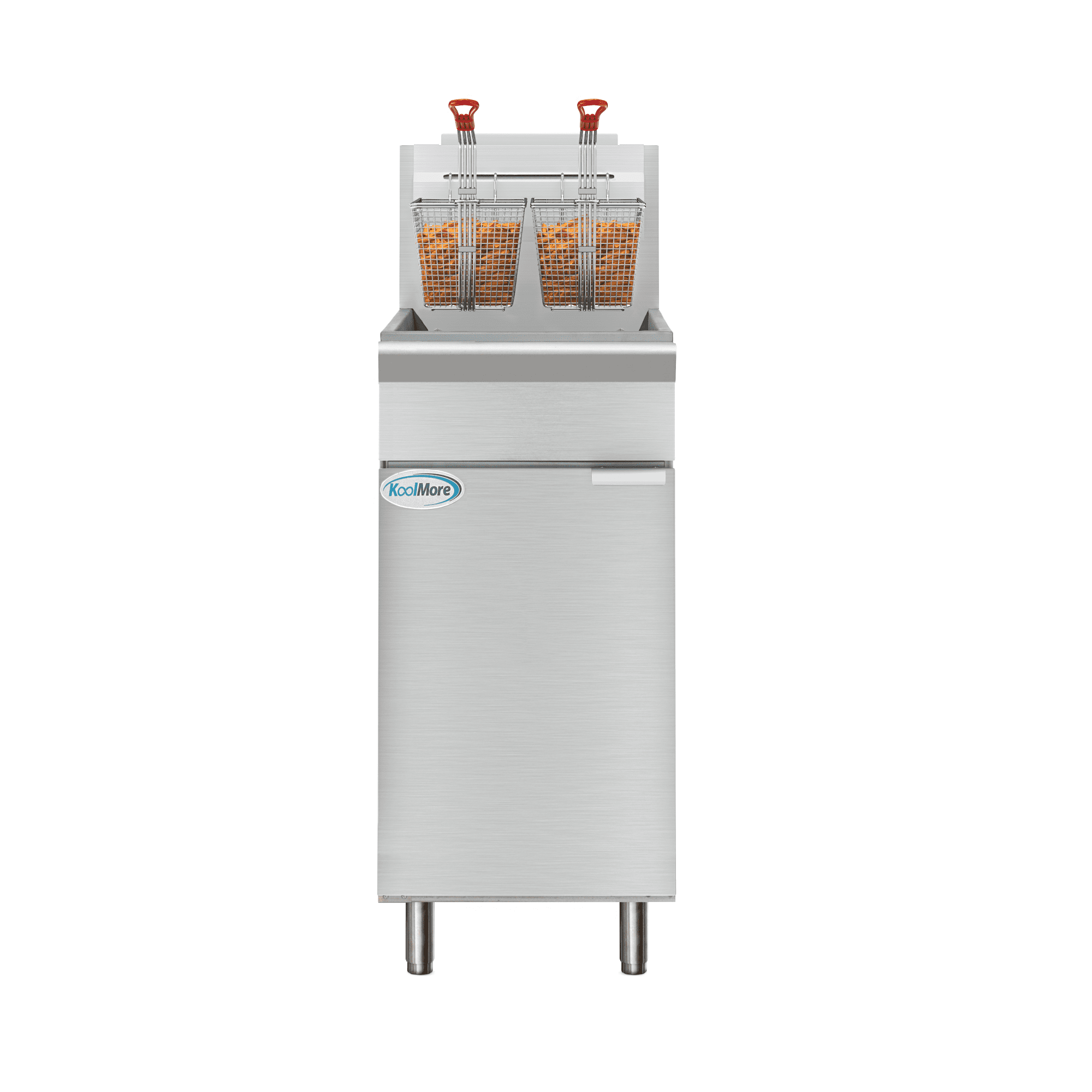 40 lb. Floor Standing Liquid Propane Commercial Fryer with 90,000 BTU ...