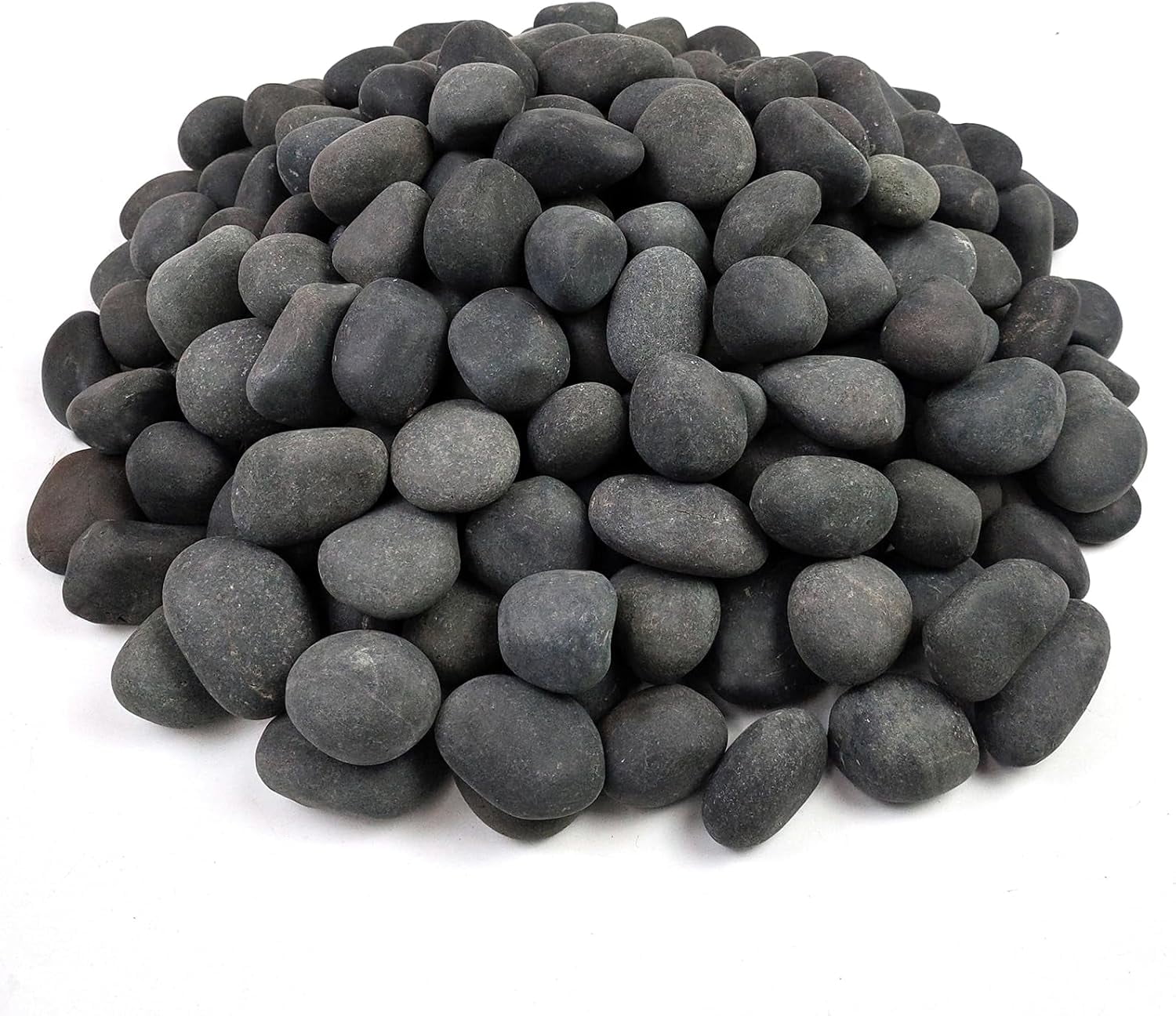 40 lbs Black Stones for Landscaping, 1-2 Inch Pebbles Natural ...