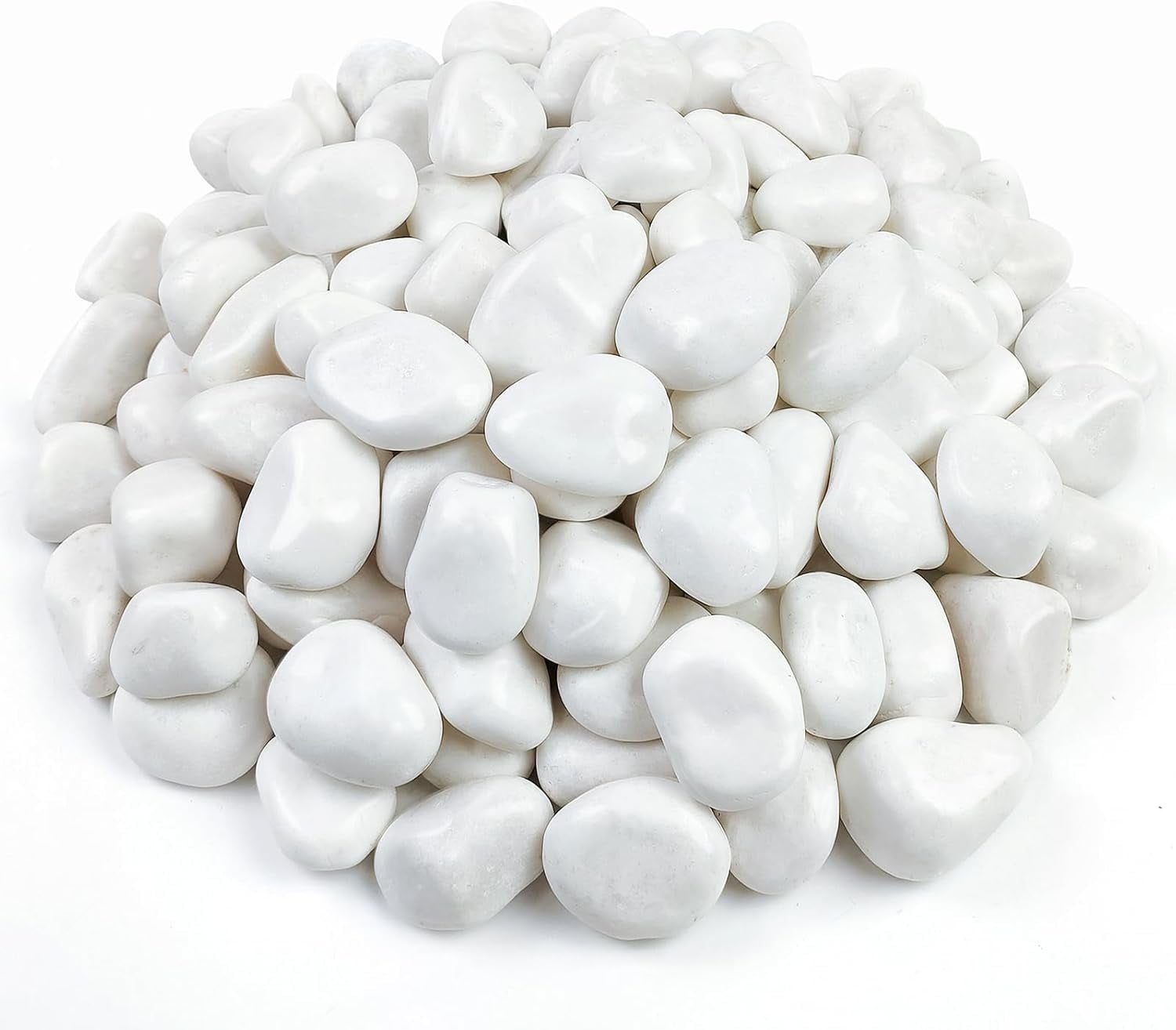 40 lbs Large White River Rocks for Landscaping, 2-3 Inch Decorative ...