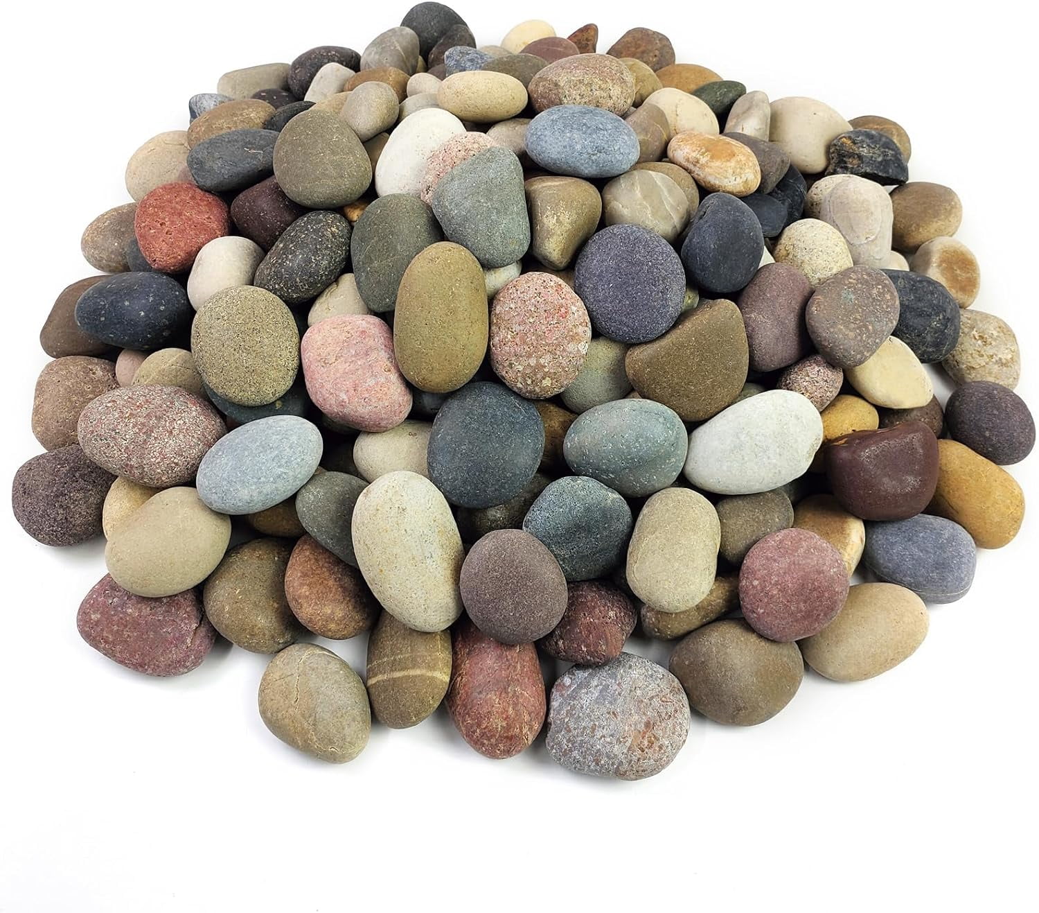 40 lbs Natural River Rocks, 1-2 Inch Decorative Pebbles for Plants ...