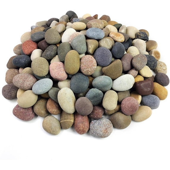 40 lbs River Rocks for Landscaping, 1-2 Inch Decorative Stones Pebbles ...
