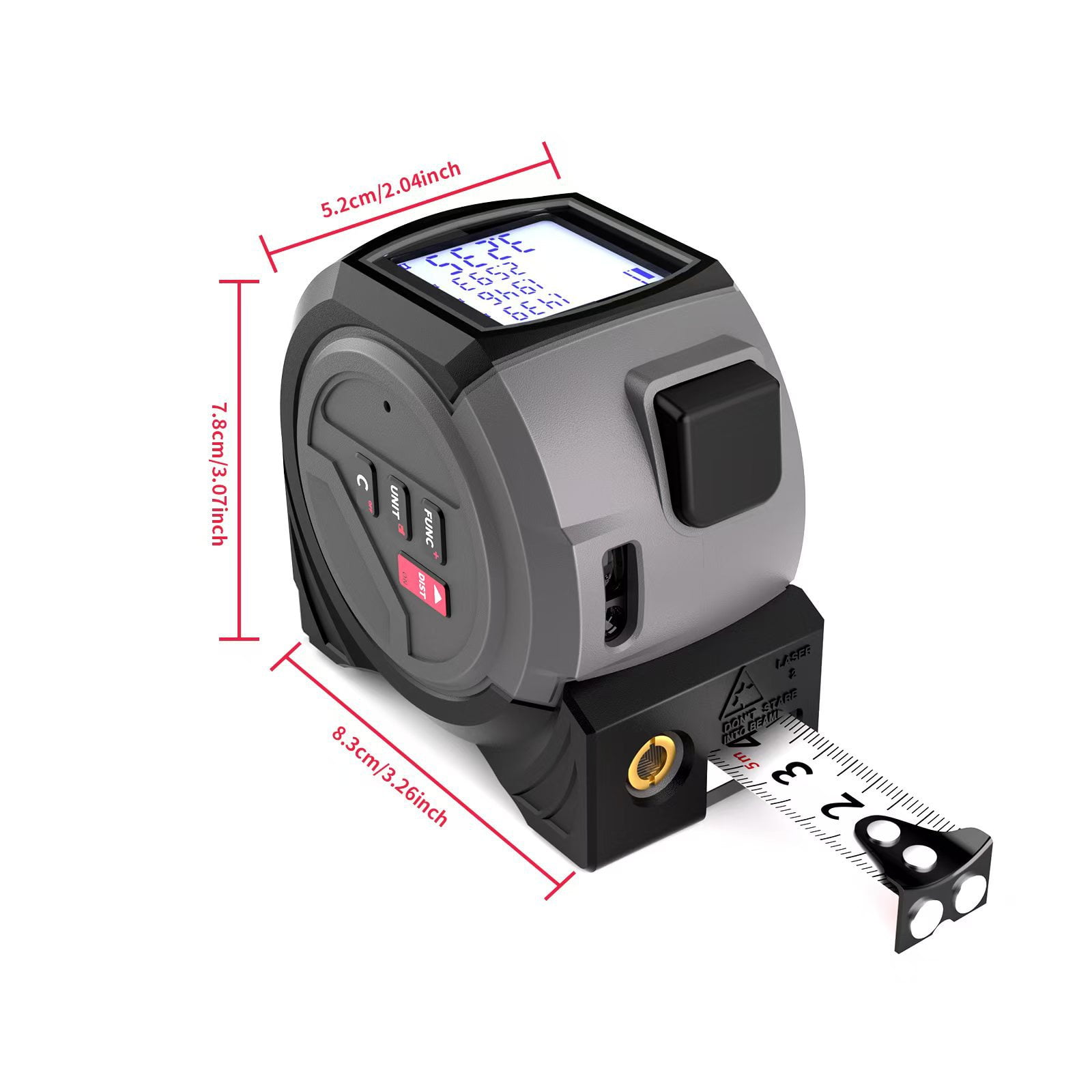 40 meter digital intelligent tape measure three in one infrared ...