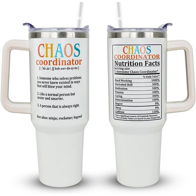 40 oz Chaos Coordinator Cup Tumbler, Chaos Coordinator Gifts for Women ...