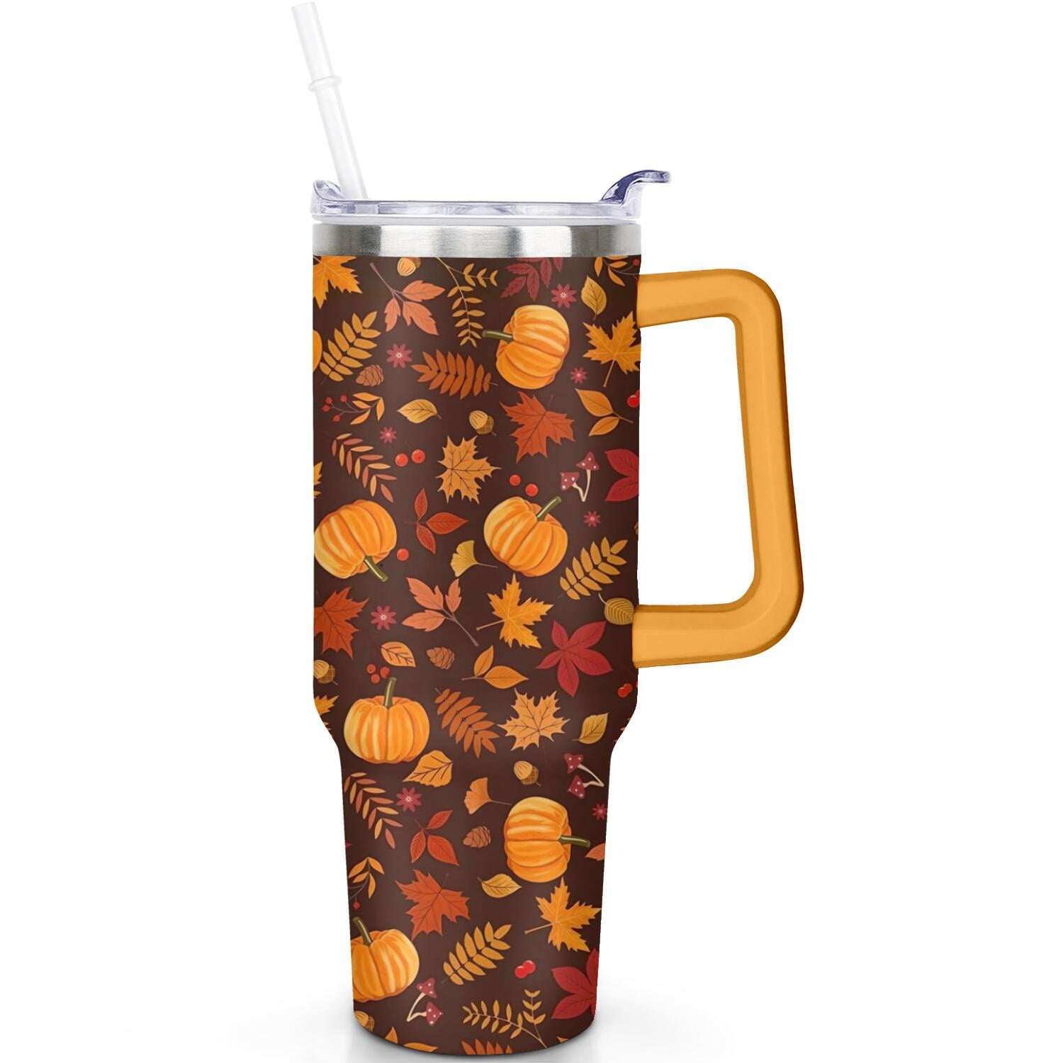 40 oz Fall Theme Tumbler with Straw Gym Enthusiasts 40oz Fall Tumbler ...