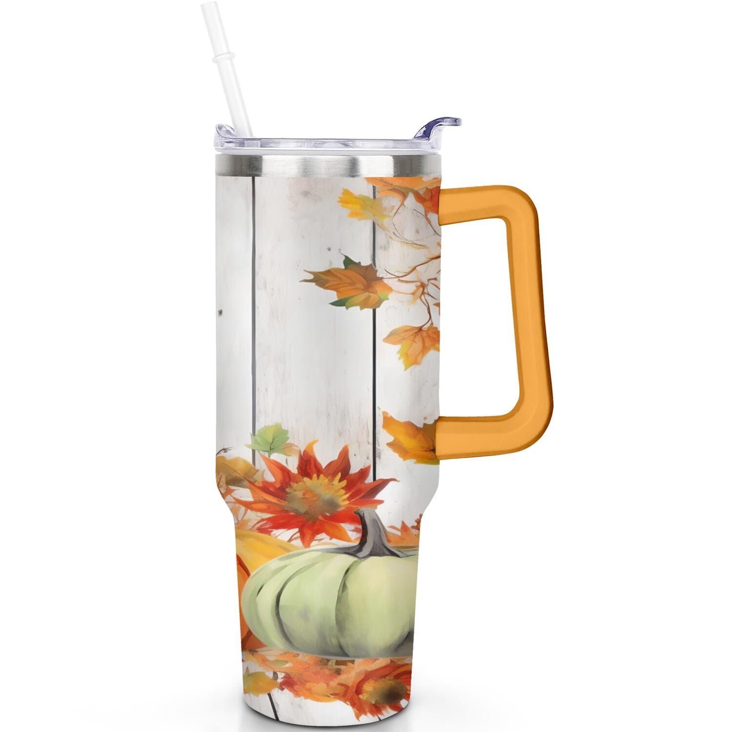 40 oz Fall Travel Must Haves Tumbler with Spill Proof Lid Handle Straw ...