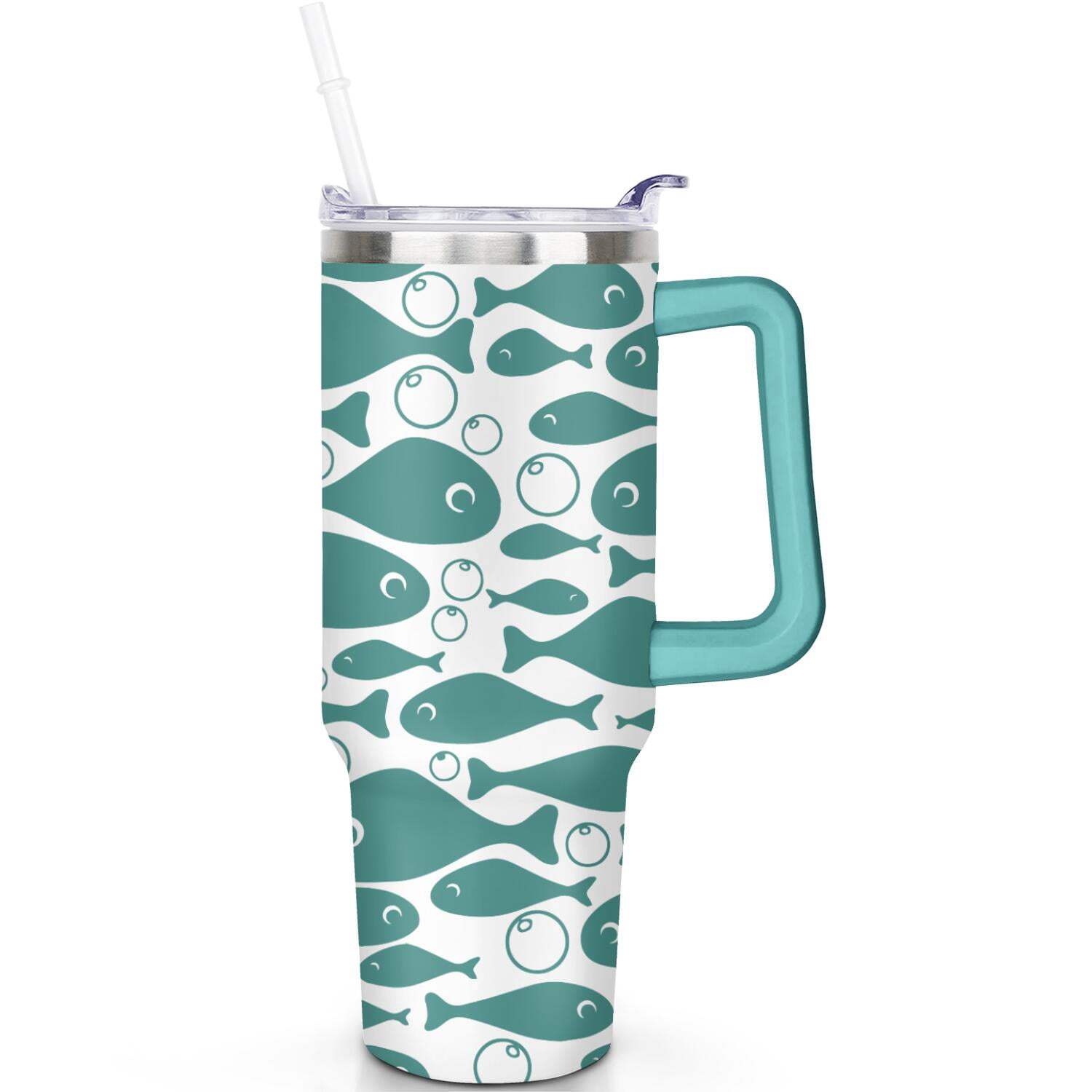40 oz Fish Travel Must Haves Tumbler with Spill Proof Snap Lid ...