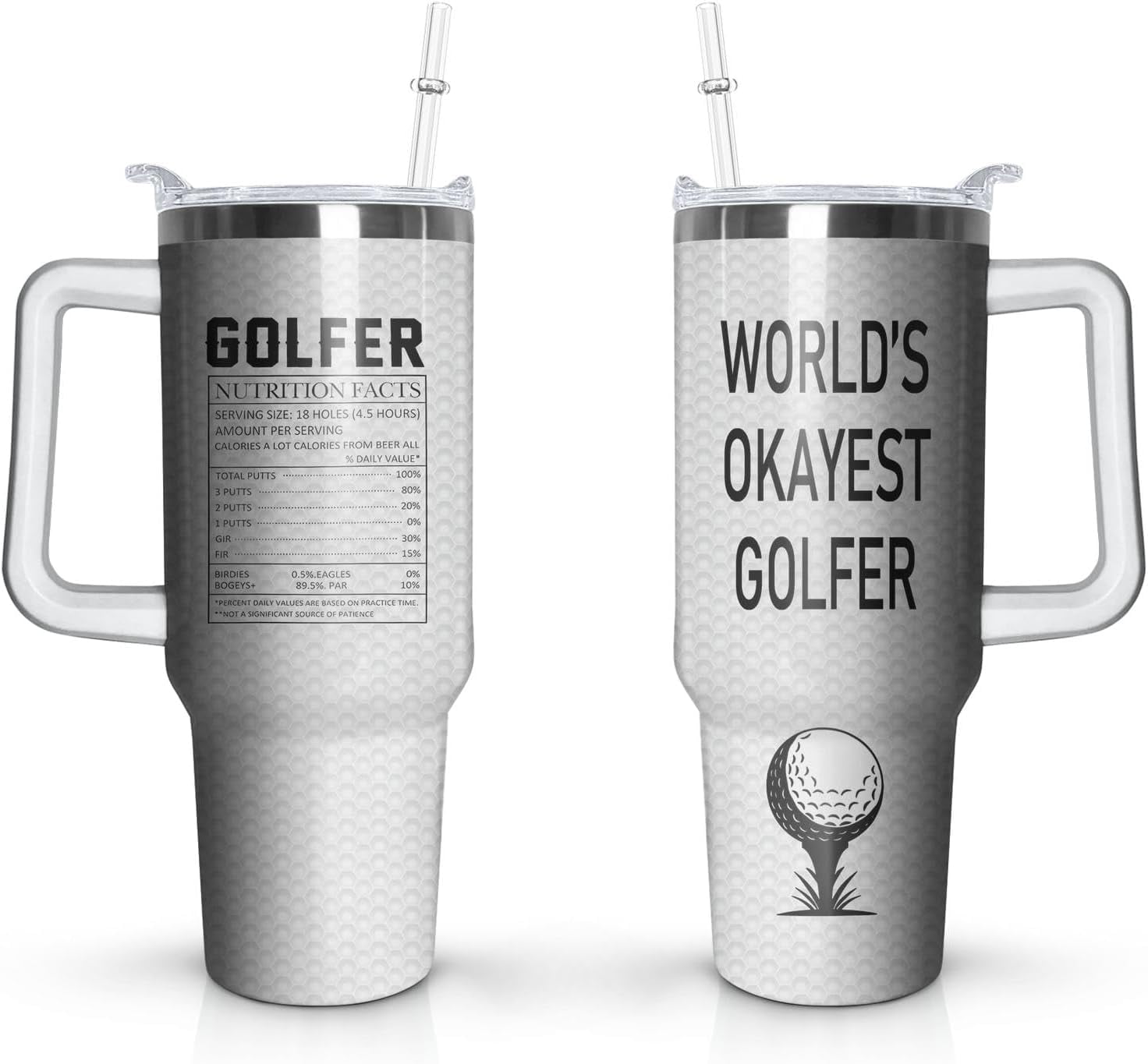 40 oz Golf Themed Gifts Tumbler for Men with Handle Straw Lid - Walmart.com