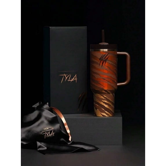 40 oz Leopard Stainless Steel Insulated Water Bottle, Iced Coffee ...