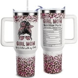 40 oz Mama Tumbler with Handle & Straw - Insulated Coffee Cup for Mom ...