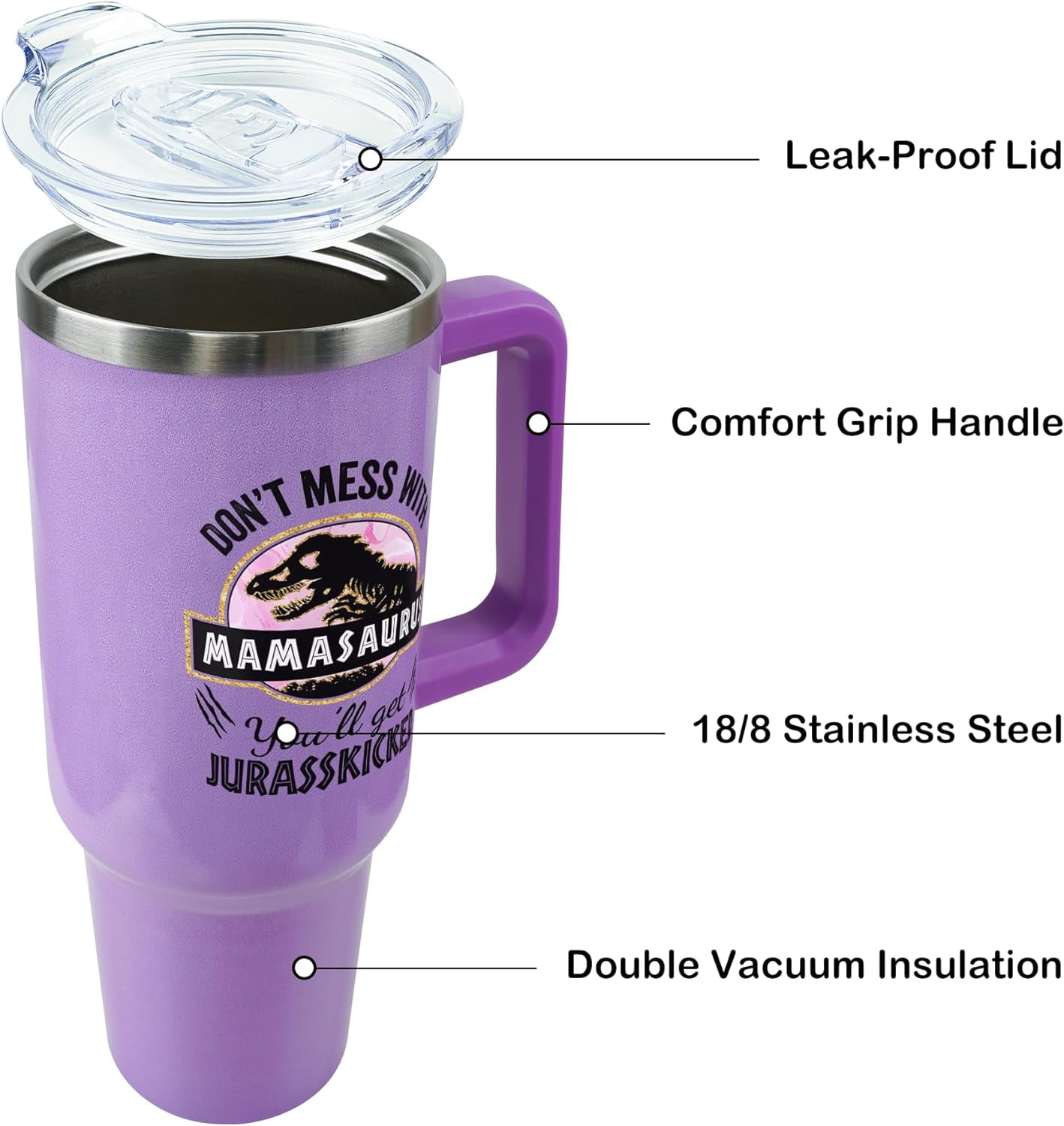 40 oz Mamasaurus Tumbler Don''t Mess with Mamasaurus You''ll Get ...