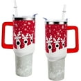 40 oz Merry Christmas Tumbler with Handle and Straw 40oz Stainless ...