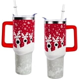 40 oz Merry Christmas Tumbler with Handle and Straw 40oz Stainless ...
