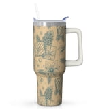 40 oz Reindeer Festive Christmas Tumbler with Handle and Straw ...