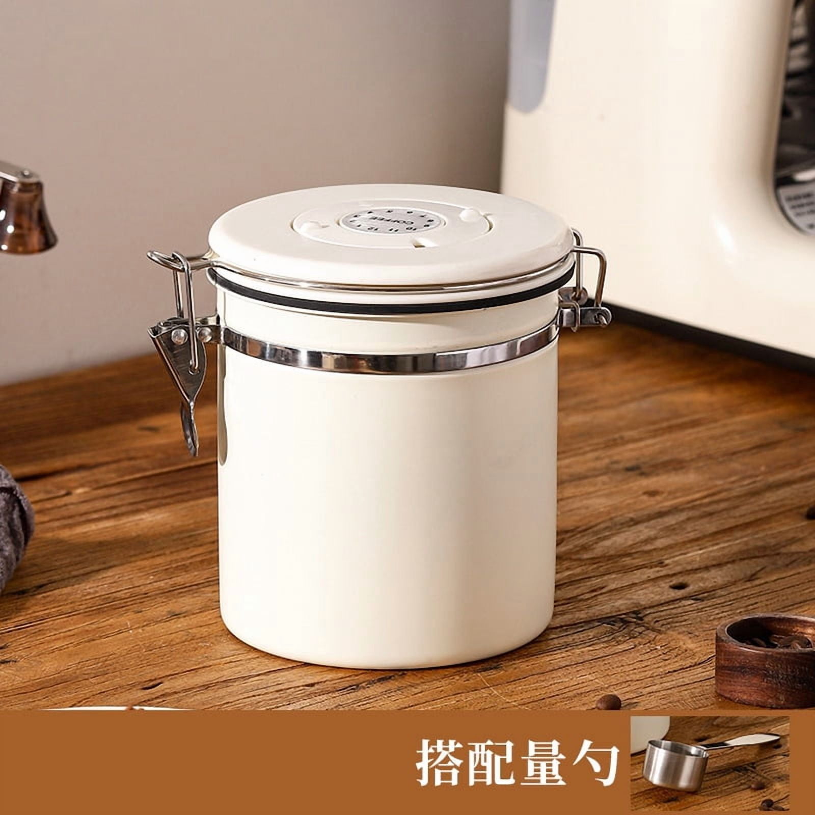 40 oz Stainless Steel Coffee Canister, 1.2 L Kitchen Storage Container ...