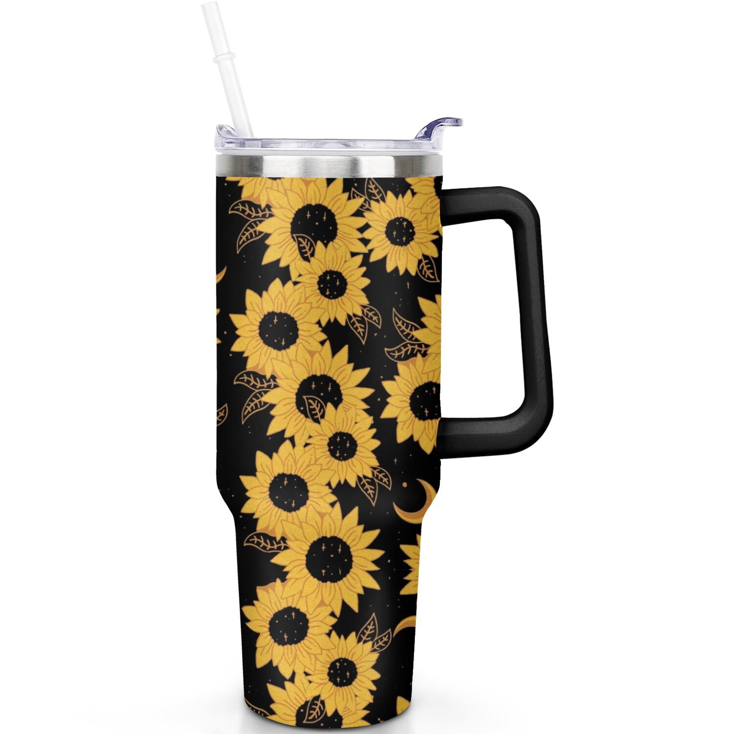 40 oz Sunflower Tumbler with Spill Proof Lid Sunflower Theme 40oz ...