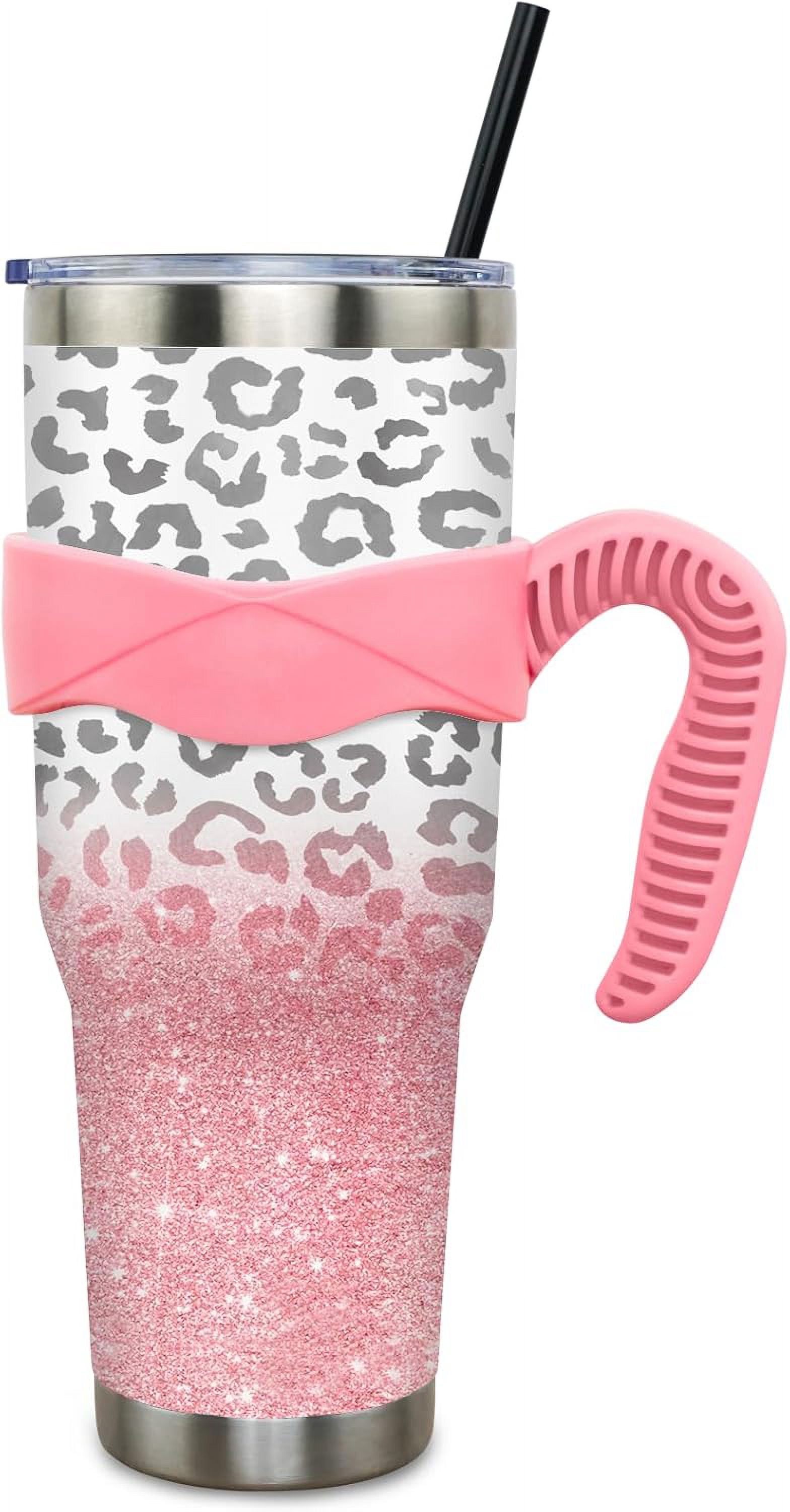 40 oz Tumbler with Handle and Straw 40 oz Leopard Cup Insulated ...