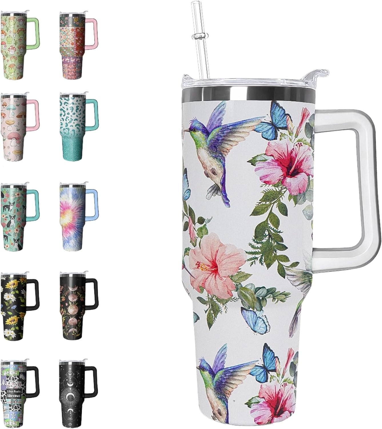 40 oz Tumbler with Handle and Straw Leak Proof Tumbler 40 oz Insulated ...