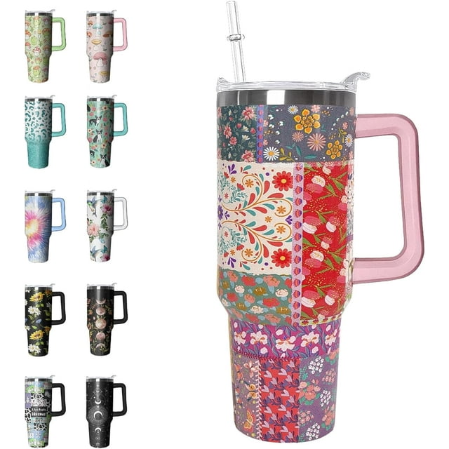 40 oz Tumbler with Handle and Straw Leak Proof Tumbler 40 oz Insulated ...
