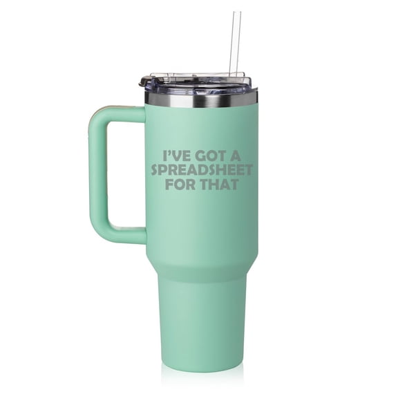 40 oz Tumbler with Handle and Straw Lid Stainless Steel Insulated ...