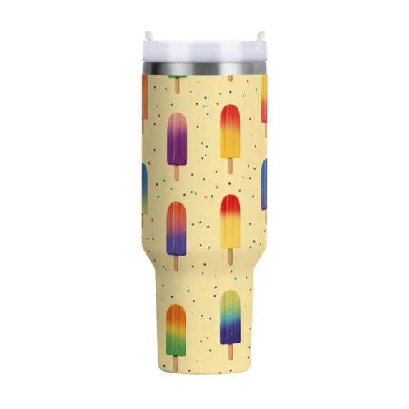 40 oz Tumbler With Handle Stainless Steel Insulated Tumbler With Lid ...
