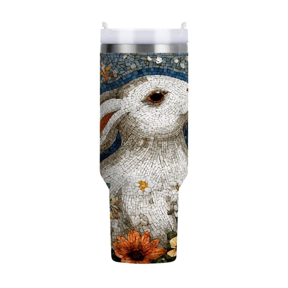 40 oz Tumbler With Handle Stainless Steel Insulated Tumbler With Lid ...