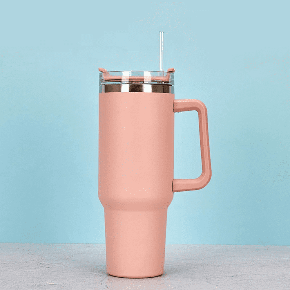 40 oz Tumbler With Handle Stainless Steel Insulation Glass Travel Mug ...