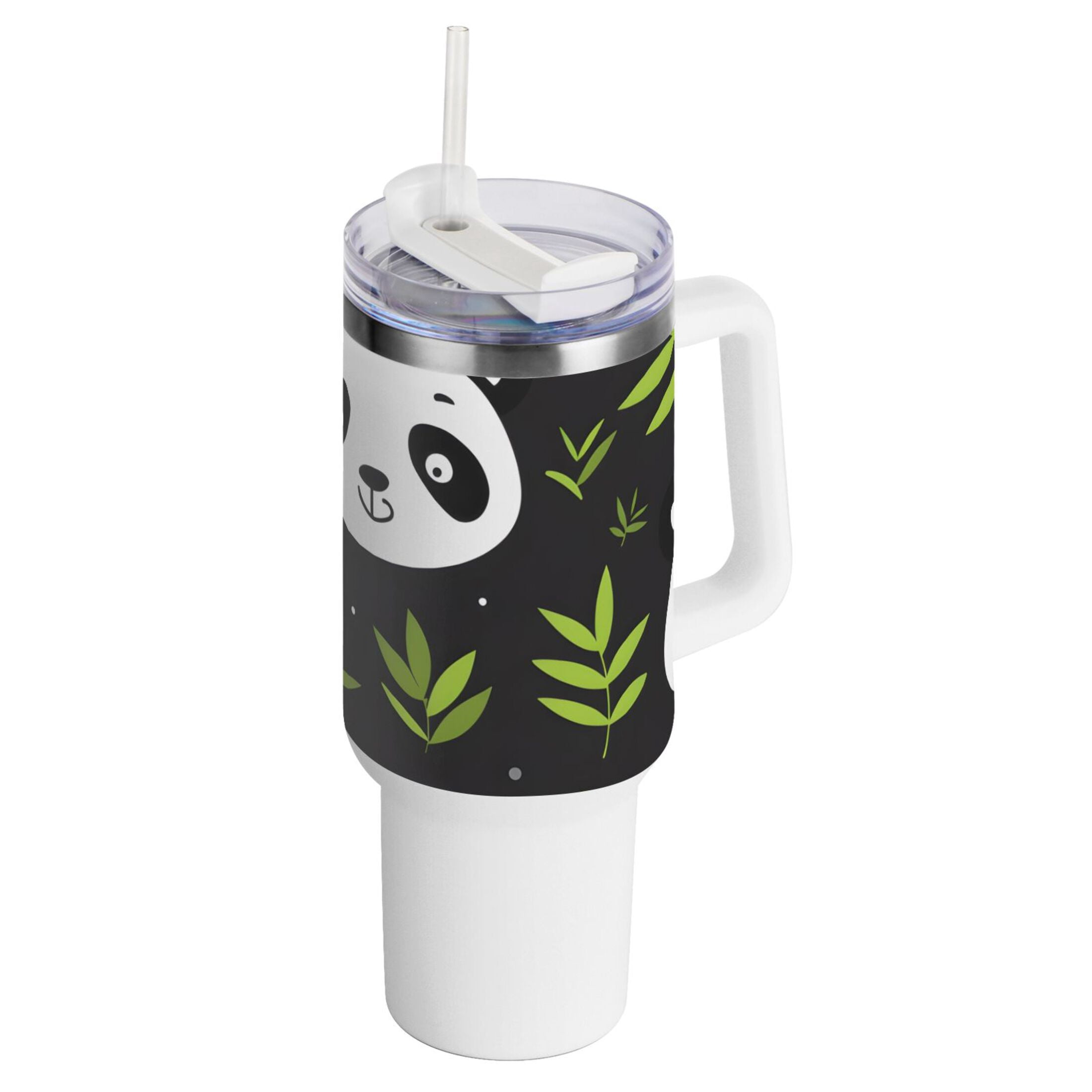 40 oz Tumbler with Handle and Straw Insulated Travel Mug Reusable ...