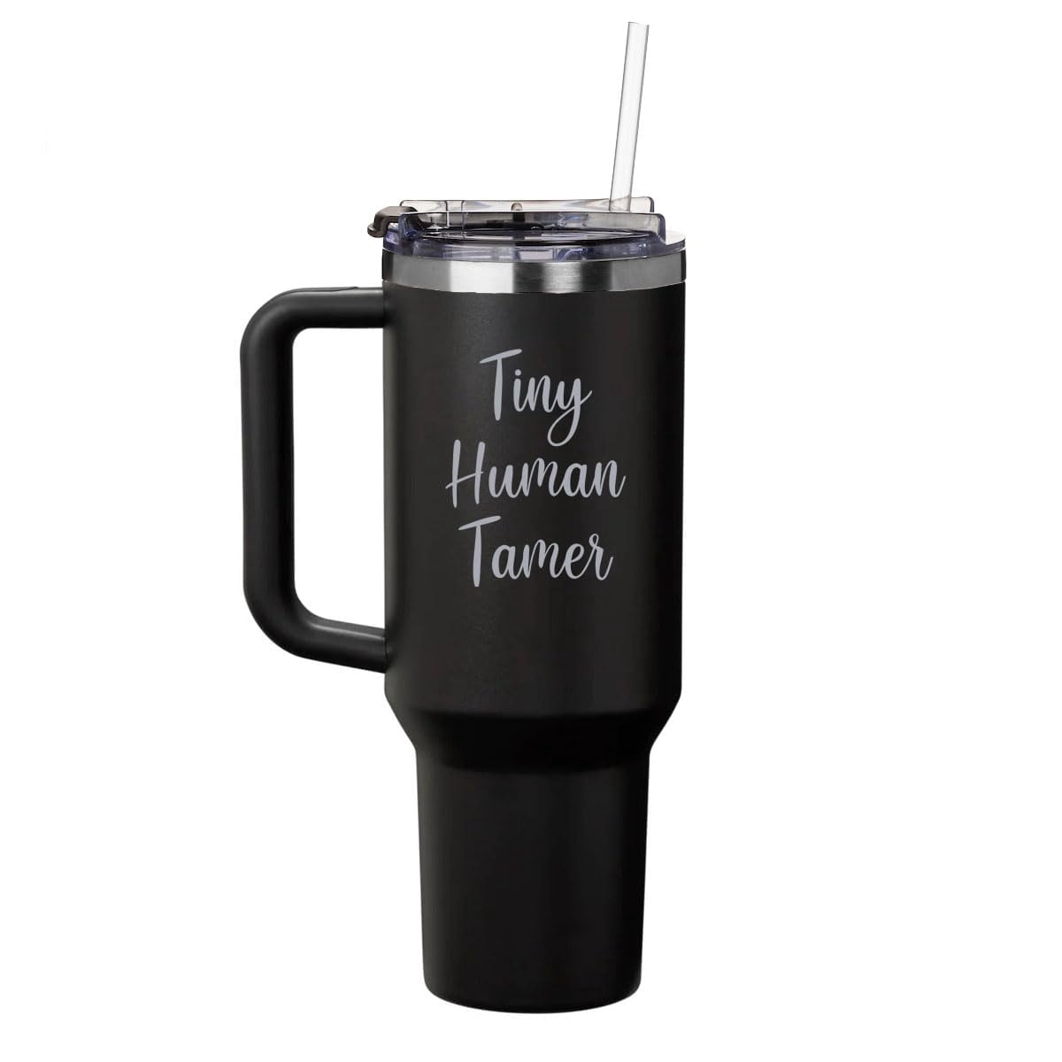 40 oz Tumbler with Handle and Straw Lid Stainless Steel Insulated ...