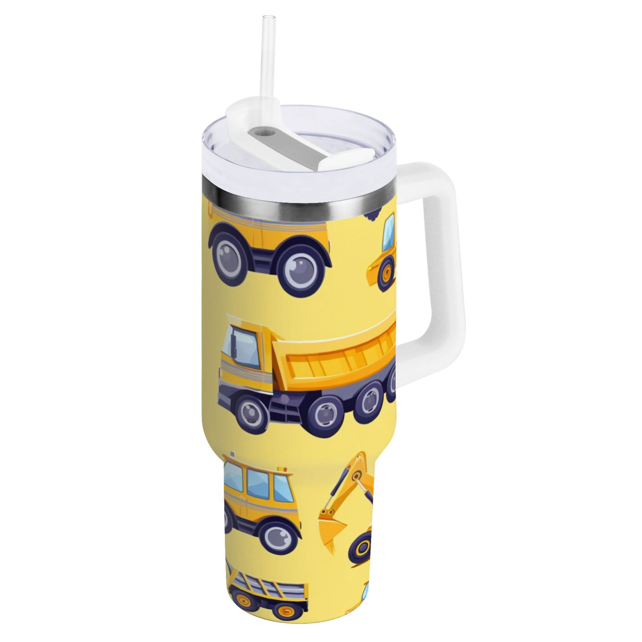 40 oz Tumbler with Handle and Straw Lid Vacuum Insulated Cup Leak-Proof ...