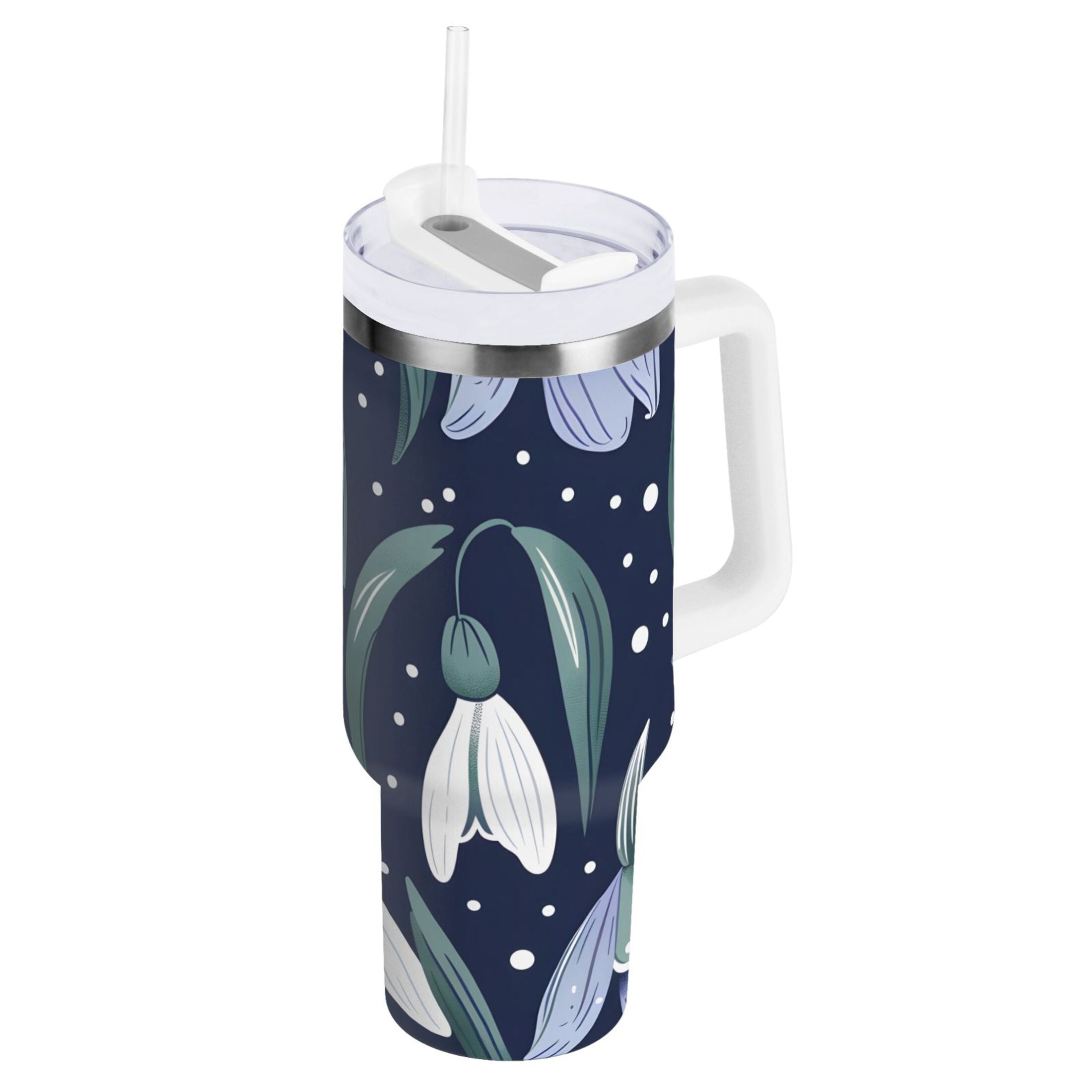 40 oz Tumbler with Handle and Straw Lid Vacuum Insulated Cup Leak-Proof ...