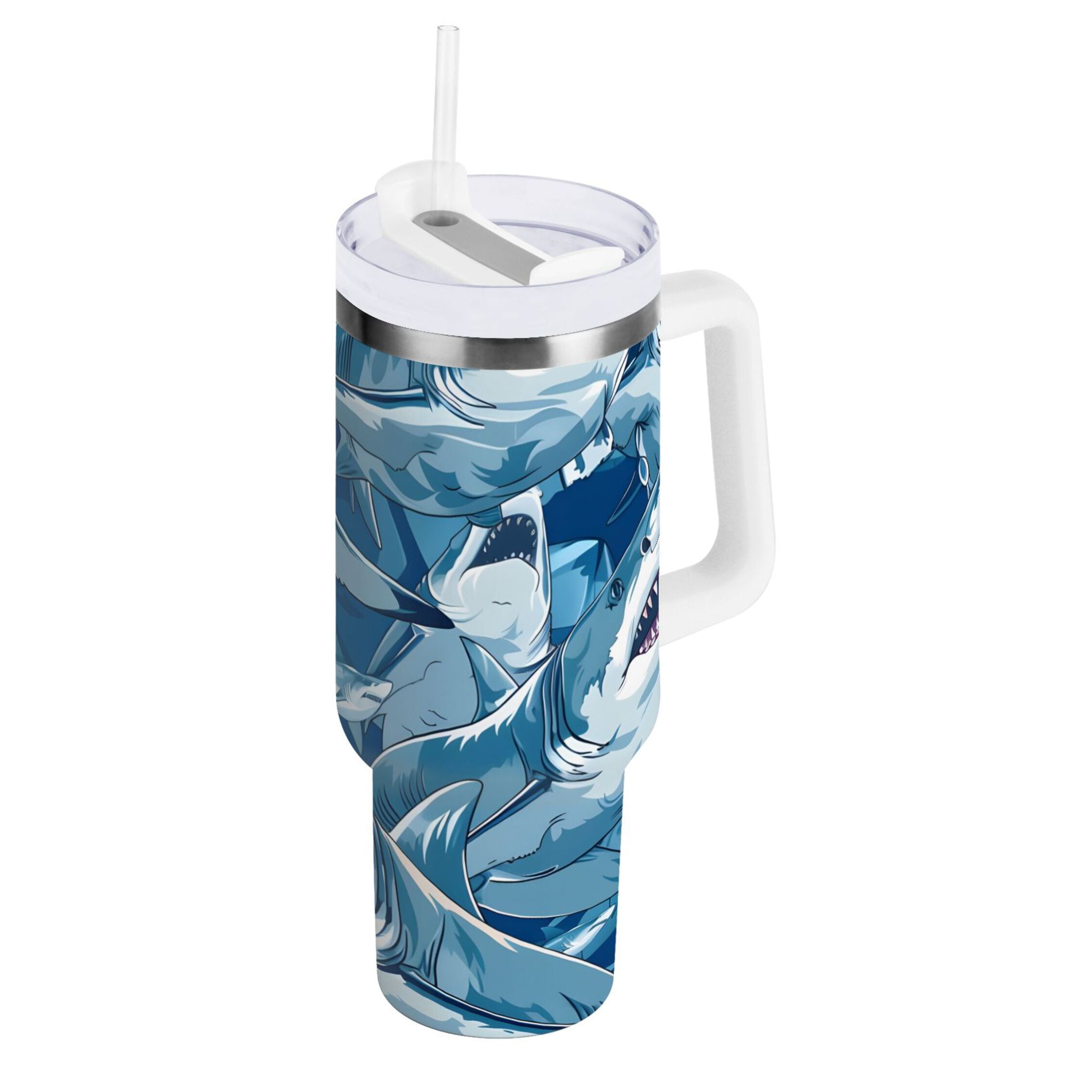 40 oz Tumbler with Handle and Straw Lid Vacuum Insulated Cup Leak-Proof ...