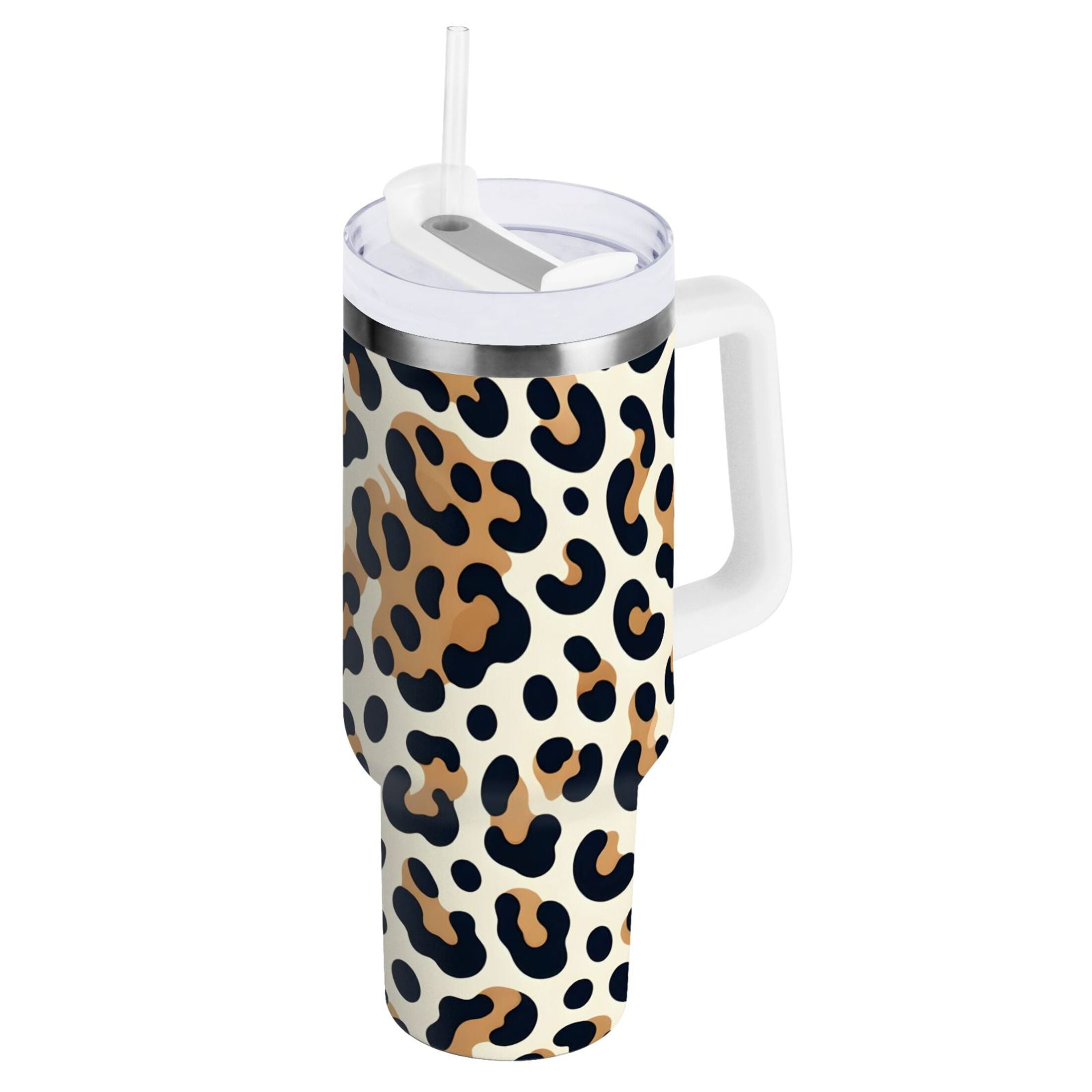 40 oz Tumbler with Handle and Straw Lid Vacuum Insulated Cup Leak-Proof ...