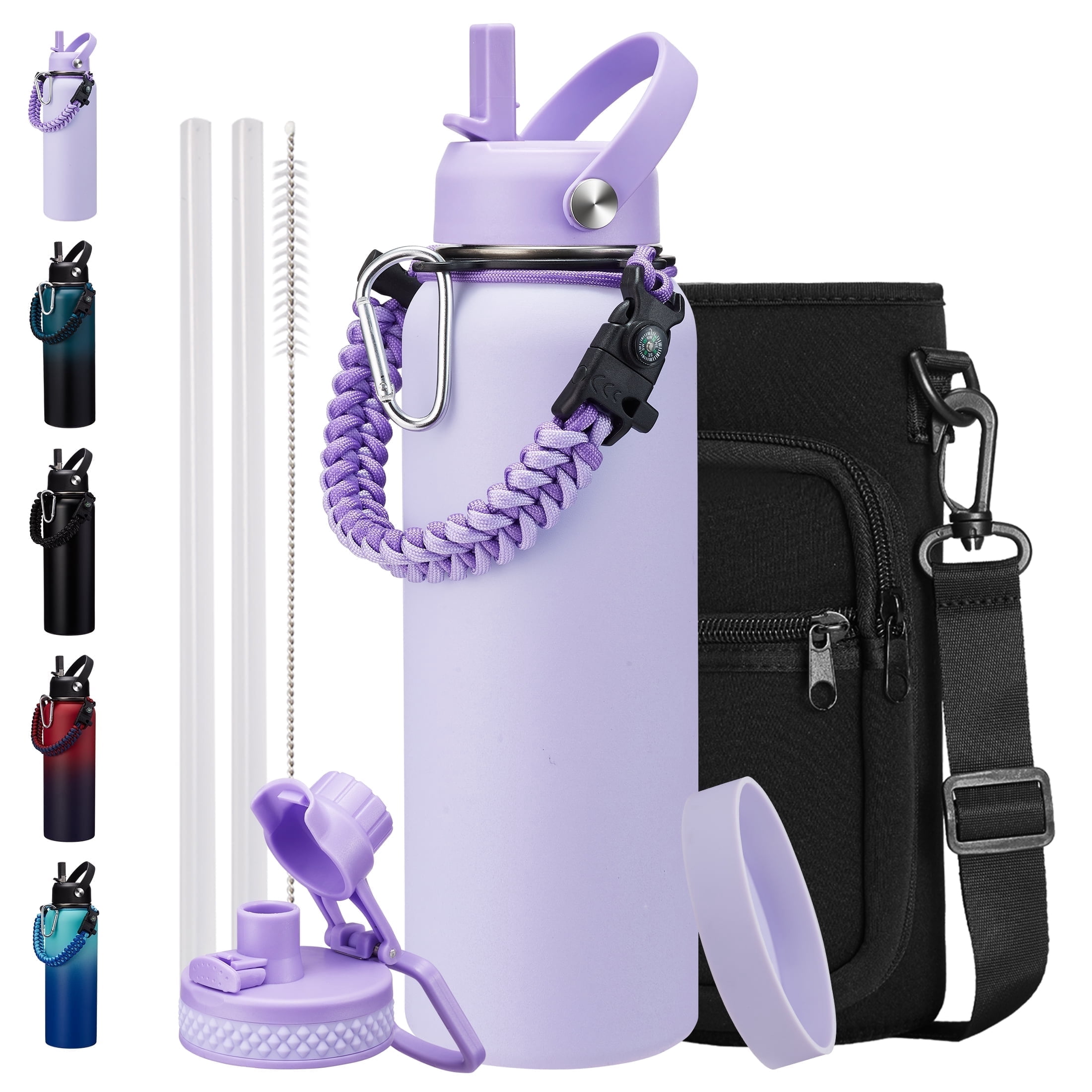40 oz Water Bottle with Straw Spout Lids Cold 48H Hot 24H, Vacuum ...