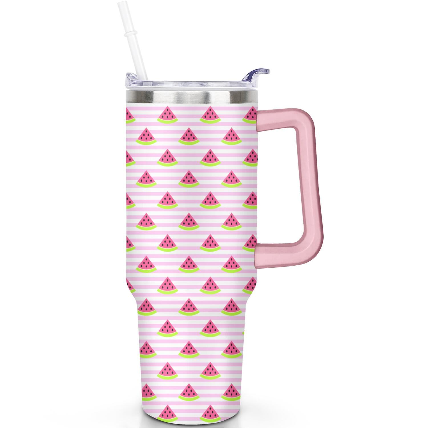 40 oz Watermelon Tumbler, Spill-Proof Lid & Handle 40oz Watermelon ...
