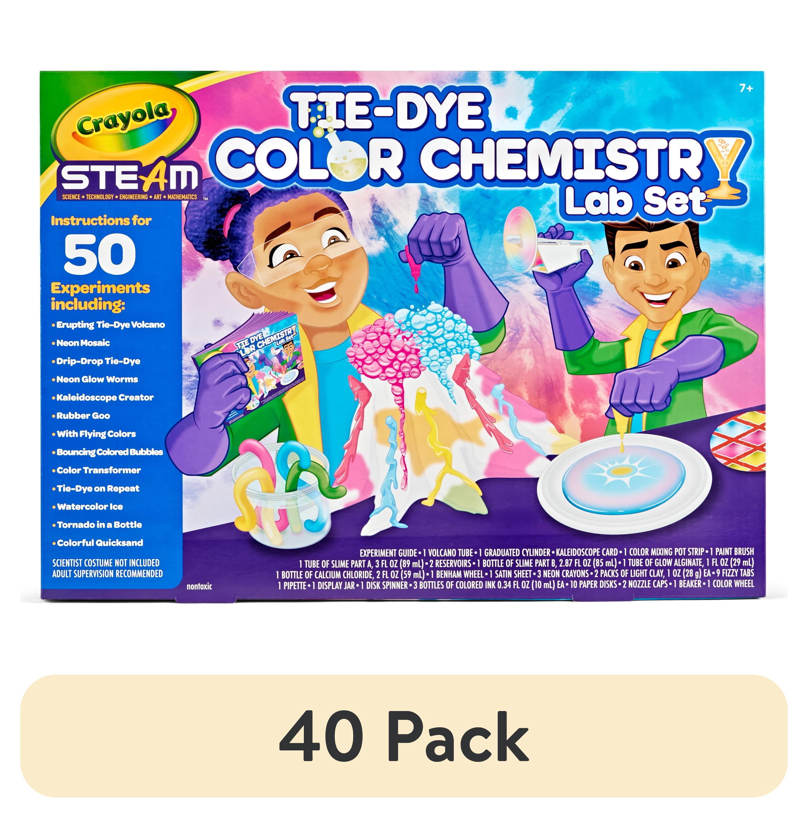 (40 pack) Crayola Tie Dye Color Chemistry Set for Kids, Educational ...