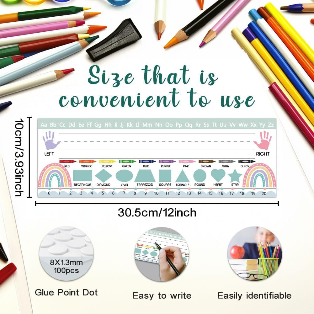 40 pc 40pcs Name Plates Big Name Tags Paper Name Labels Writable Name ...