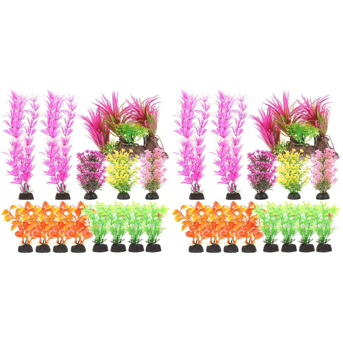 40 pcs Artificial Fish Tank Plant Aquarium Decor Artificial Aquarium ...