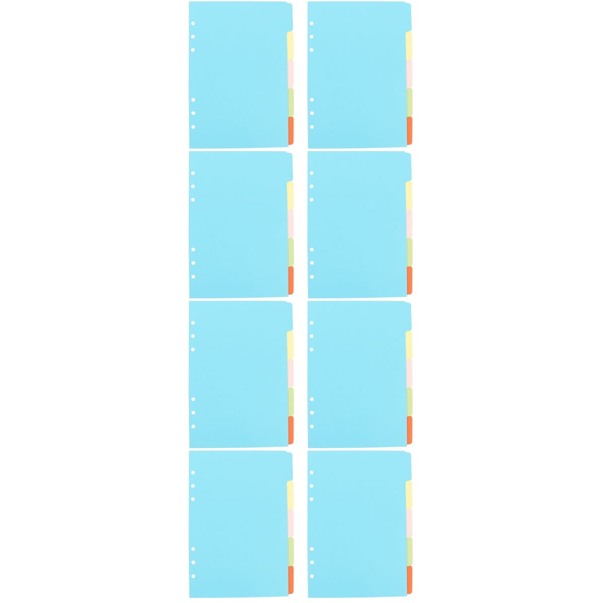 40 pcs Binder Page Divider 5 Tabs A5 Binder Divider Colored Page Marker ...