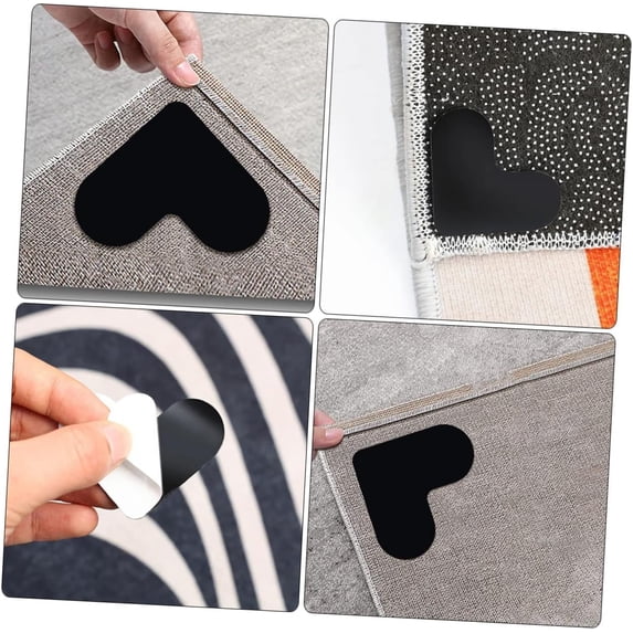 40 pcs Carpet Stickers Rug Corner Grippers Floor Rug pad Tape Rug Tape ...