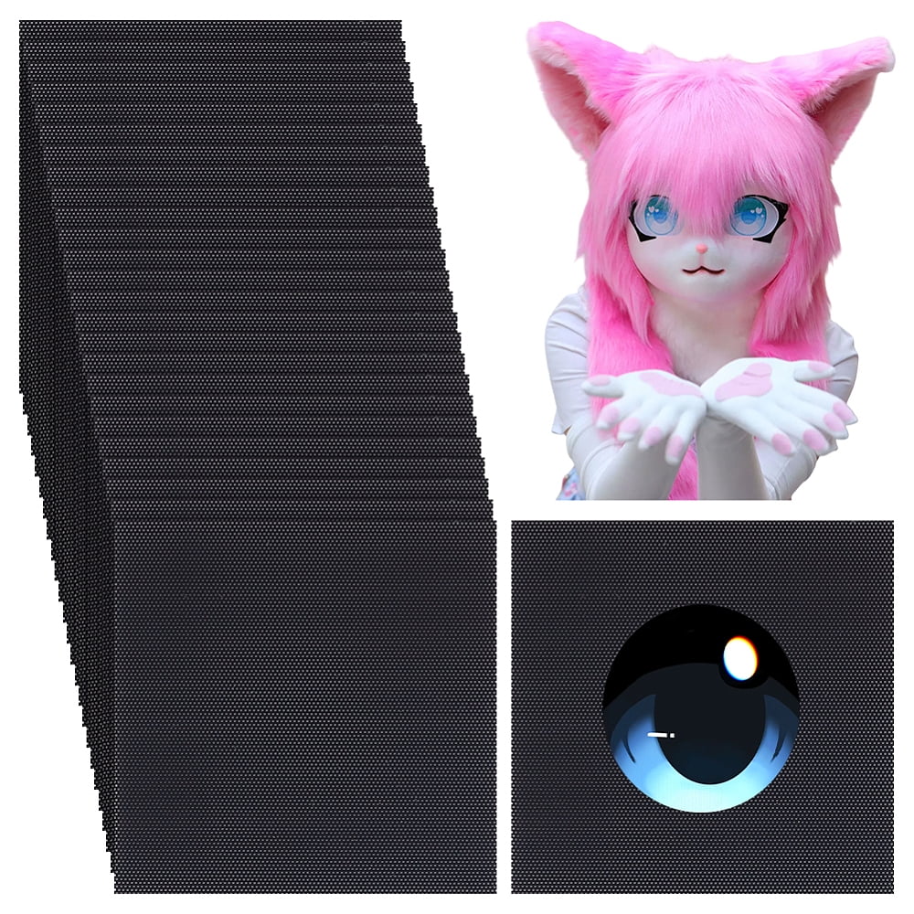 40 pcs Fursuit Eye Mesh 3.54 x 3.54 Inch Printable PVC Plastic Mesh ...