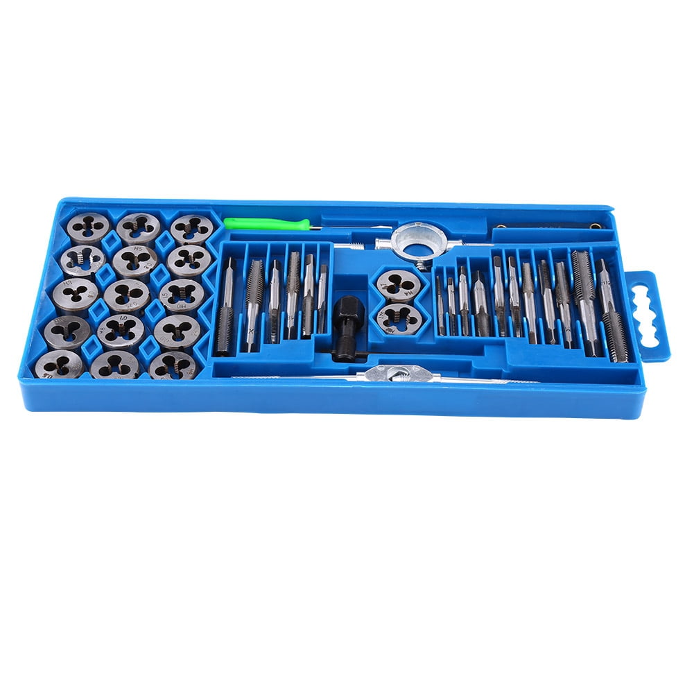 40 pcs Hardened Metric Tap & Die Set Screw Thread Taper Hand tools ...