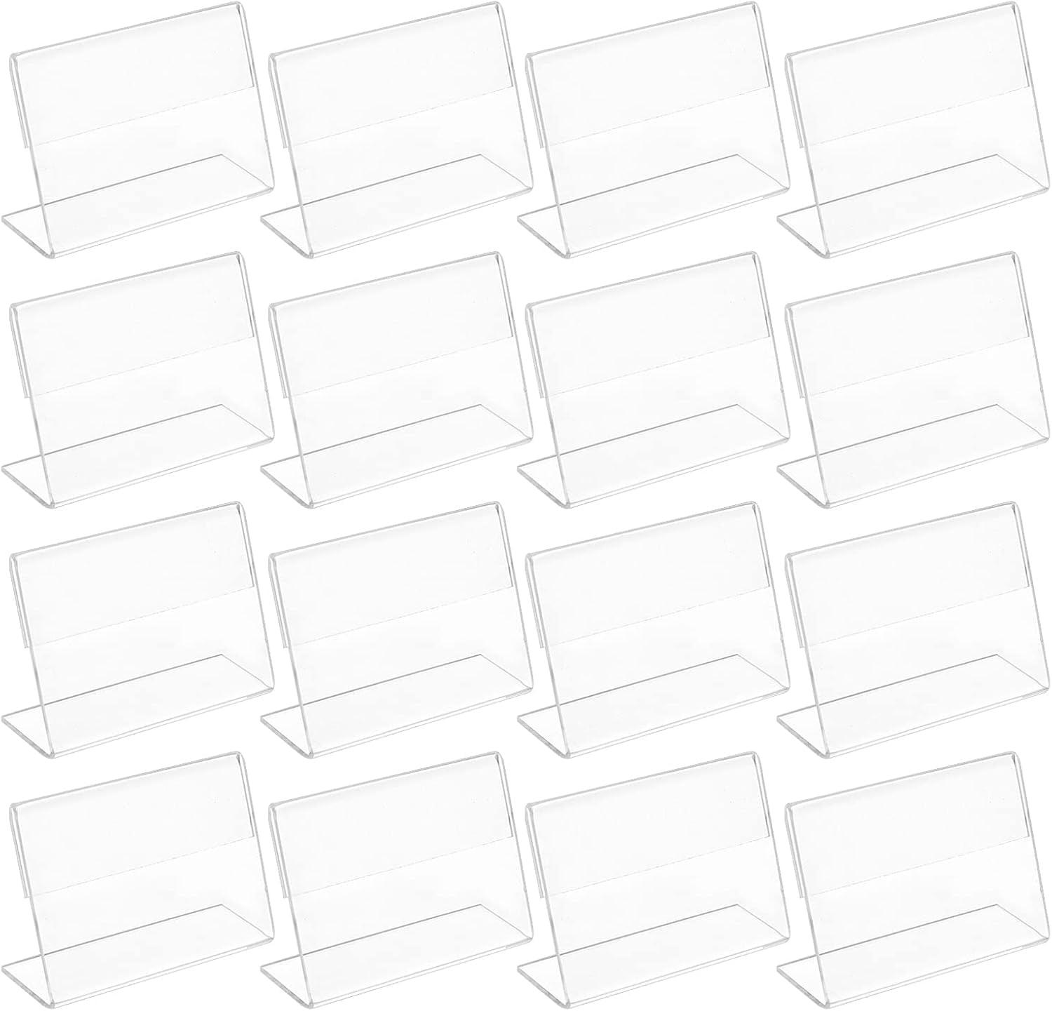 40 pcs Label Holder L-Shpaed Clear Acrylic Price Tag Name Card Label ...